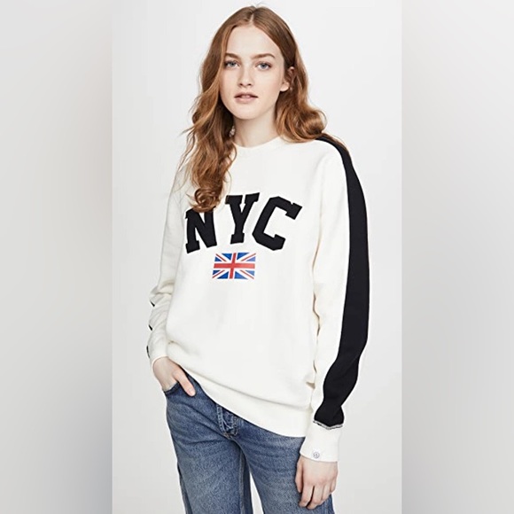 rag & bone | Sweaters | Rag Bone Nyc Graphic Sweatshirt In Marshmallow ...